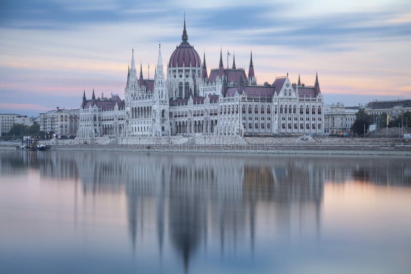 Budapest, Hungary - Curved Road at Buda District with Parliament Stock ...