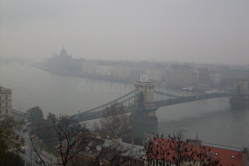Budapest in the Morning Mist Editorial Stock Image - Image of rain ...