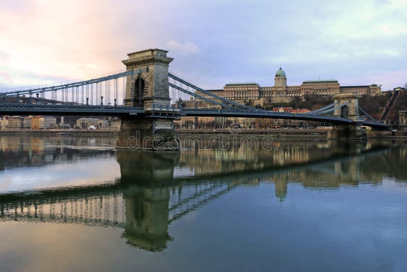 Budapest Morning in the Water Stock Photo - Image of landmark, hungary ...