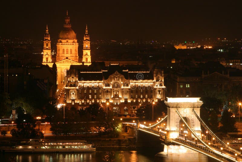 Budapest at night stock photo. Image of exposure, international - 18488938
