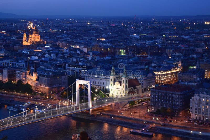 Budapest night view stock image. Image of landscape - 122644825