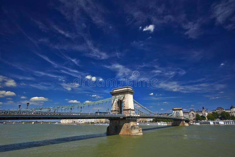 Budapest Old Chain Bridge editorial image. Image of governmental - 44200295