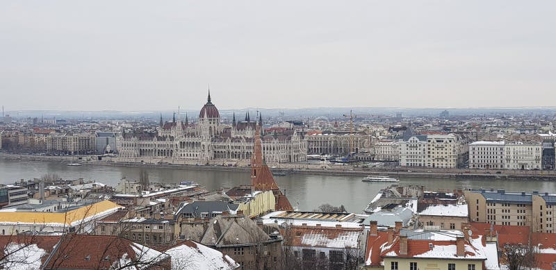 Budapest Palace Snow Winter Cold Stock Image - Image of cold, april ...