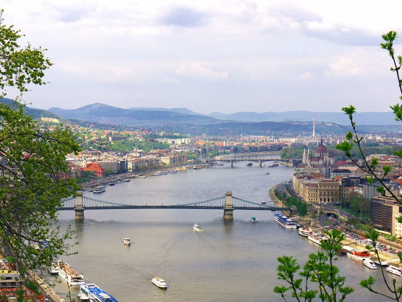 Budapest panorama stock image. Image of chain, landmark - 19195371