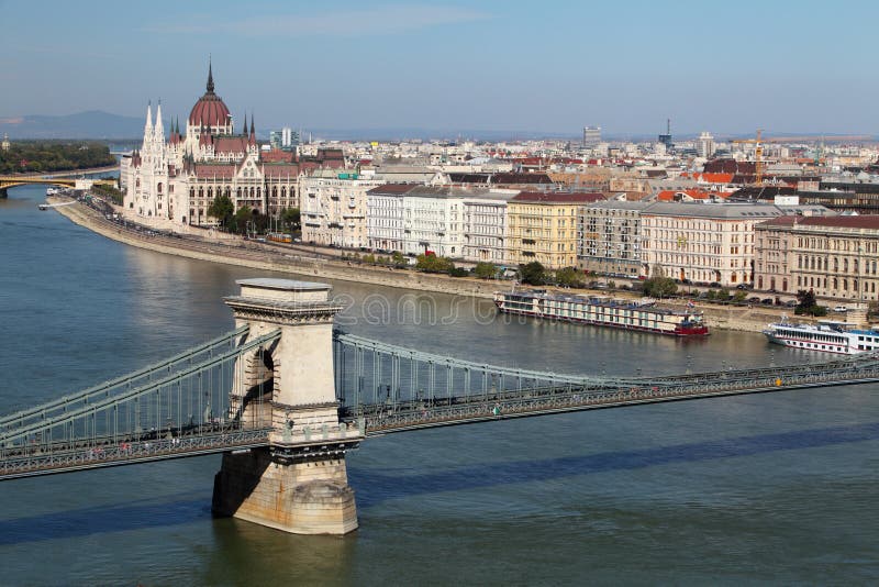 Budapest - Panorama from Castle Stock Photo - Image of capital ...