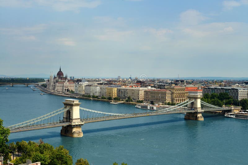 Budapest panoramic view editorial stock photo. Image of capital - 83631173