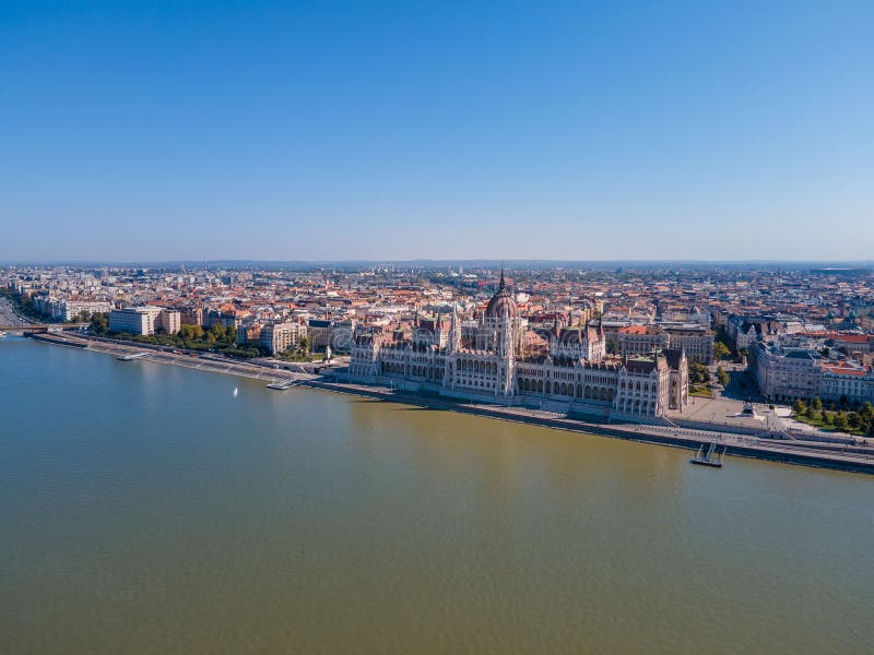 Budapest Parliament Building at Sunny Day Stock Image - Image of town ...