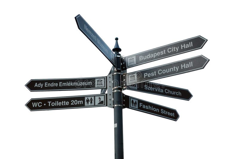 Budapest pointer stock image. Image of instructions, direction - 11866331