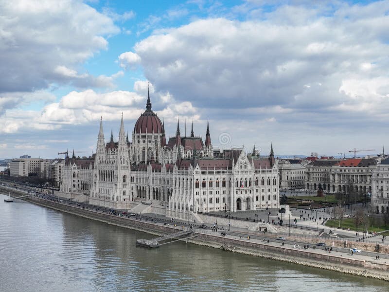 Budapest Skyline Hungarian Parliament Building and Danube River from a ...