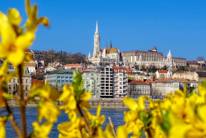 Budapest during Spring Time in Hungary Stock Photo - Image of bridge ...