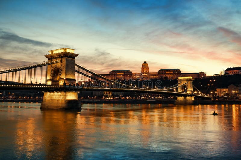 Budapest at sunset stock image. Image of architecture - 18488959