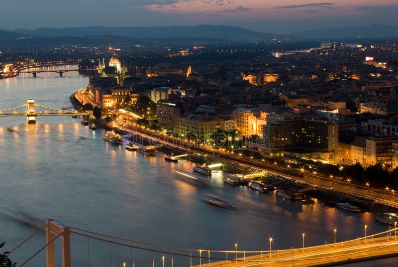 Budapest sunset stock photo. Image of evening, hungary - 7337114