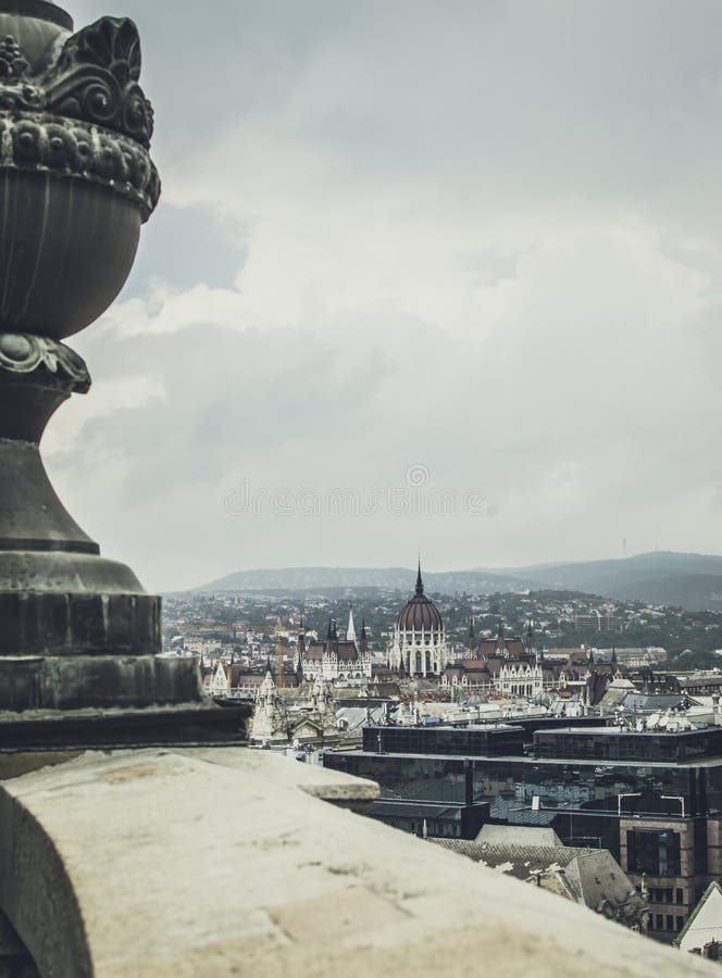 Budapest Top City View from St. Stephan`s Basilica Stock Image - Image ...