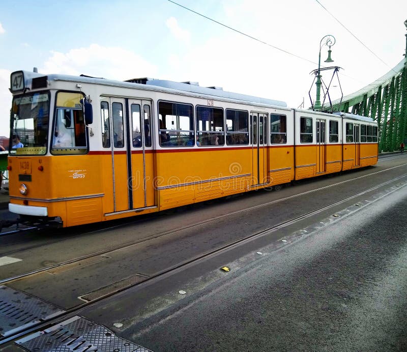 Budapest tram editorial photo. Image of rail, hungary - 96717341