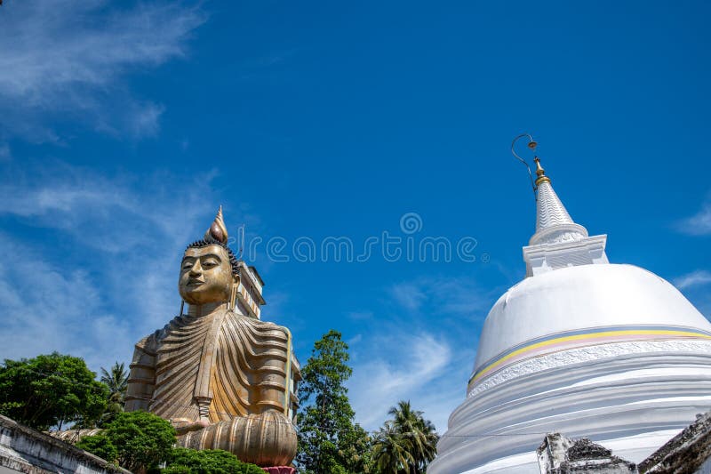Budda Statue and Budda Temple in Sri Lanka, Ceylon Island. Dikwella ...