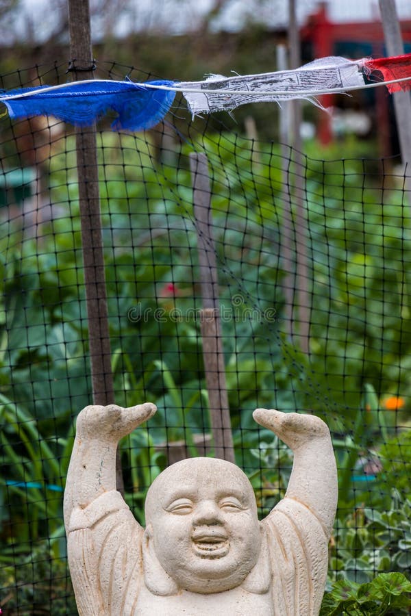 Buddha with Arms Over Head Smiling Stock Photo - Image of statue ...