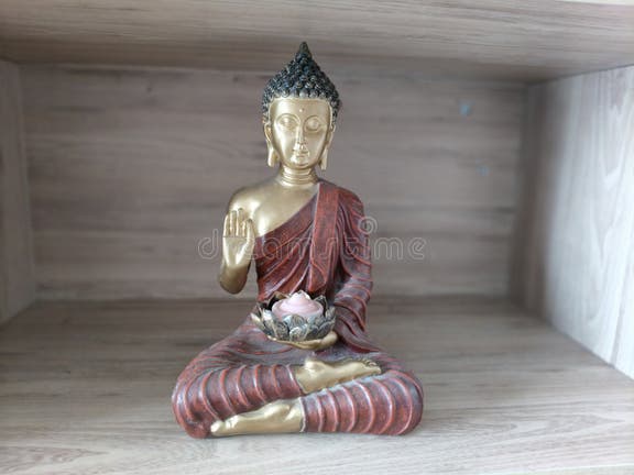 Buddha in a box stock image. Image of calm, peace, wooden - 333569613