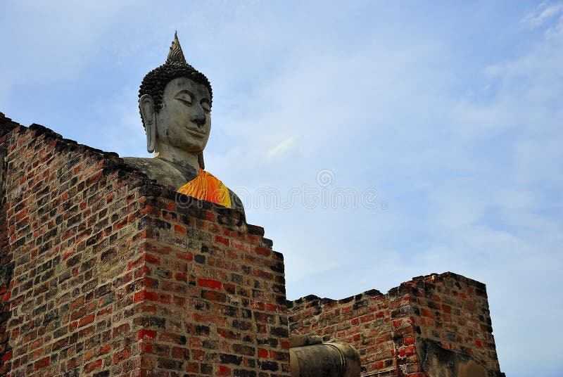Buddha in brick wall stock image. Image of buddhist, wall - 45119291