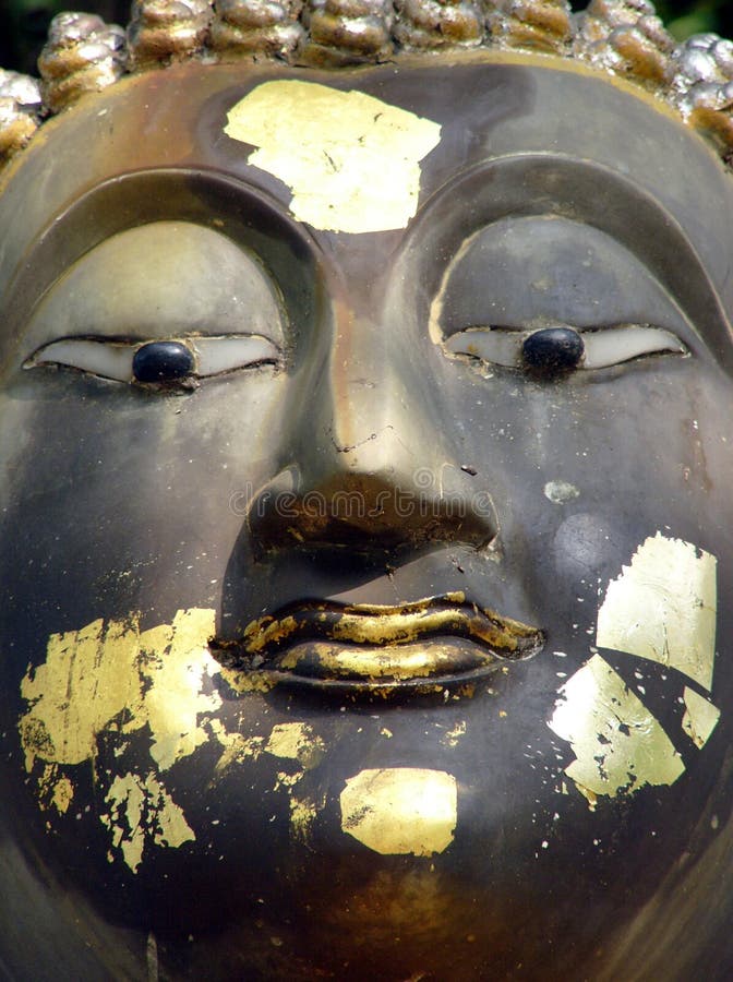 Buddha face stock image. Image of gold, thai, bangkok, serene - 98375