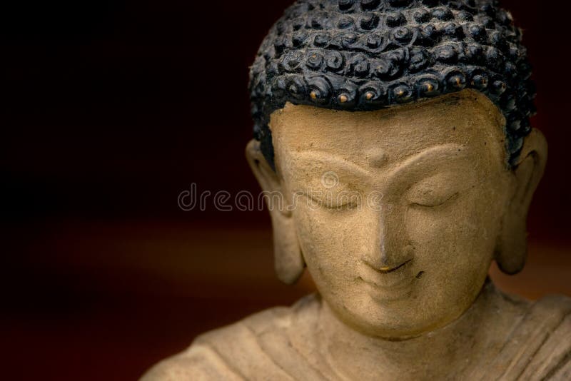 Buddha Face, Statue In Bronze, Royalty Free Stock Photography - Image ...