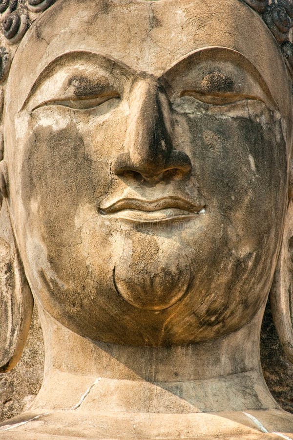 Buddha Face, Statue in Bronze, Stock Image - Image of meditation, asian ...