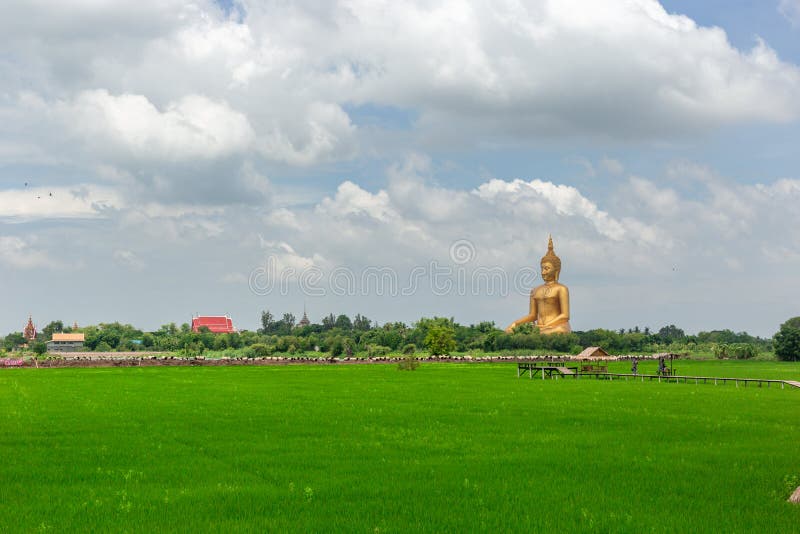 Buddha in the Field of Thailand Stock Photo - Image of buddah, outdoor ...