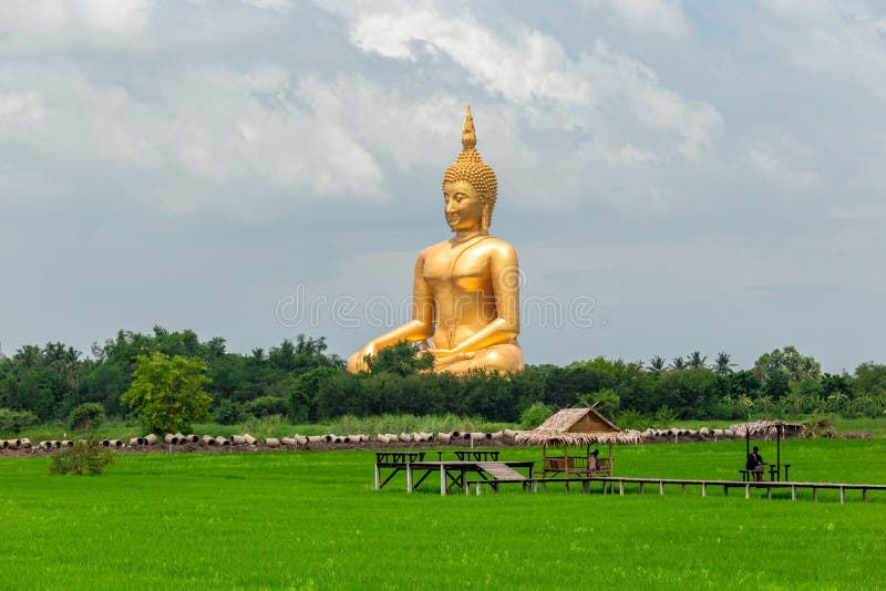 Buddha in the Field of Thailand Stock Photo - Image of buddhist ...