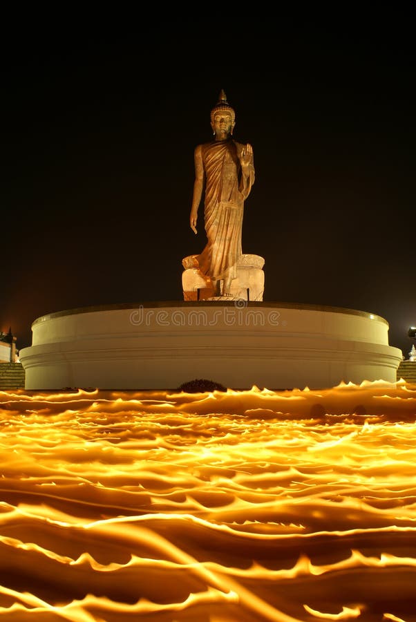 The Buddha on fire II stock photo. Image of magha, buildings - 13767336