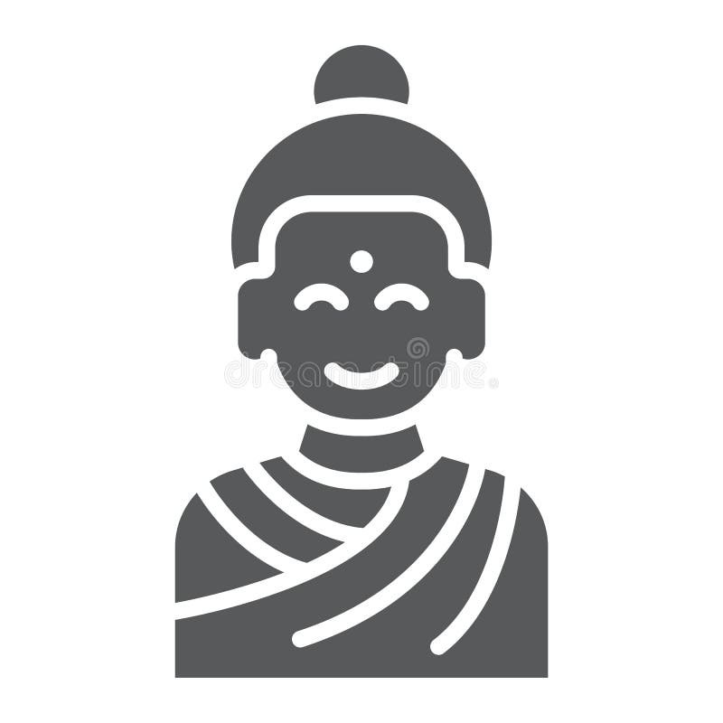 Buddha Glyph Icon, Meditation and Buddhism, Meditating Person Sign ...