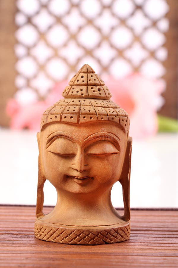 Buddha head stock image. Image of buddha, wooden, buddhism - 107672779