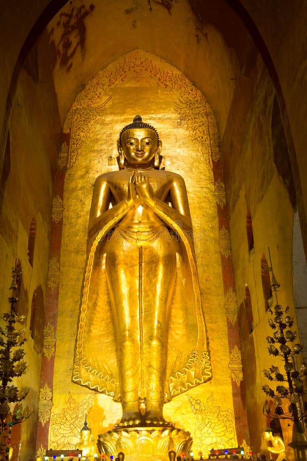 Buddha Image at Ananda Temple Stock Image - Image of buddha, shrine ...