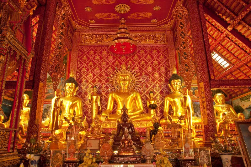 Buddha Inside Ananda Temple, Bagan, Myanmar. Stock Photo - Image of ...