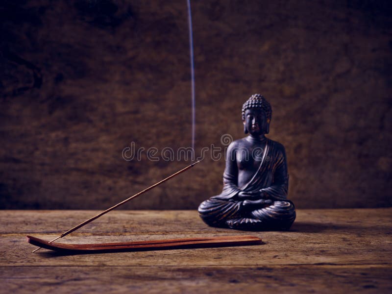 Buddha Joss Stick Smoke Wood Stock Image - Image of yoga, meditation ...