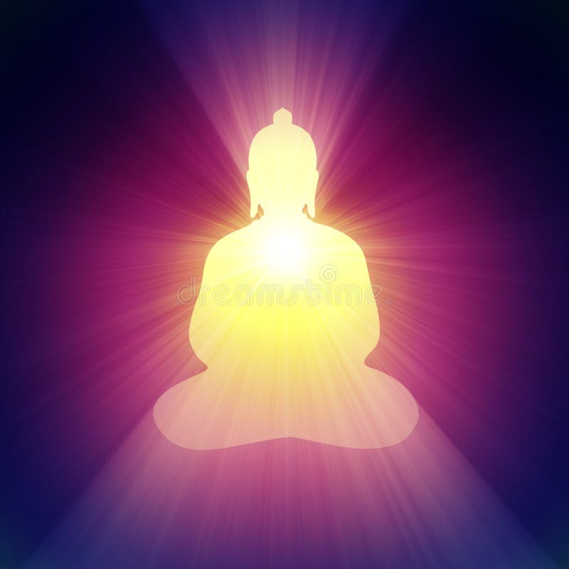 Buddha Light Halo Glowing Bright Flare Stock Illustration ...