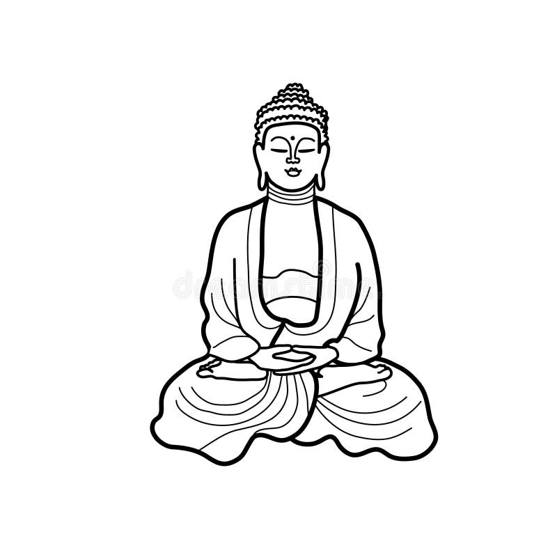 Line Drawing Art Buddha Stock Illustrations – 1,010 Line Drawing Art ...