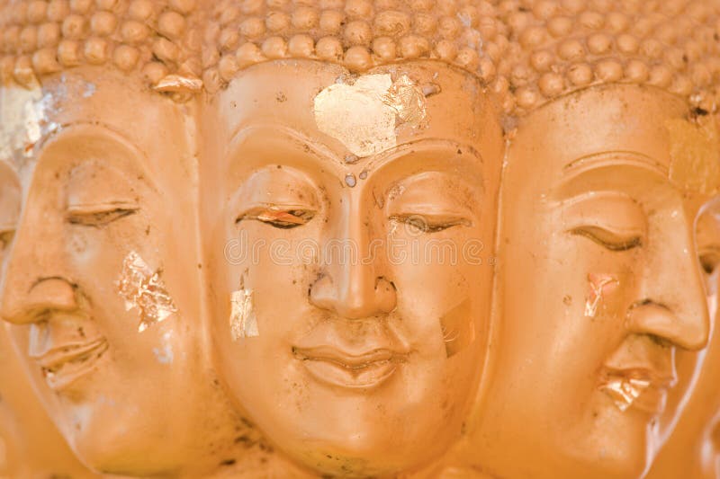 Buddha many face Close-up stock photo. Image of spirituality - 17485890