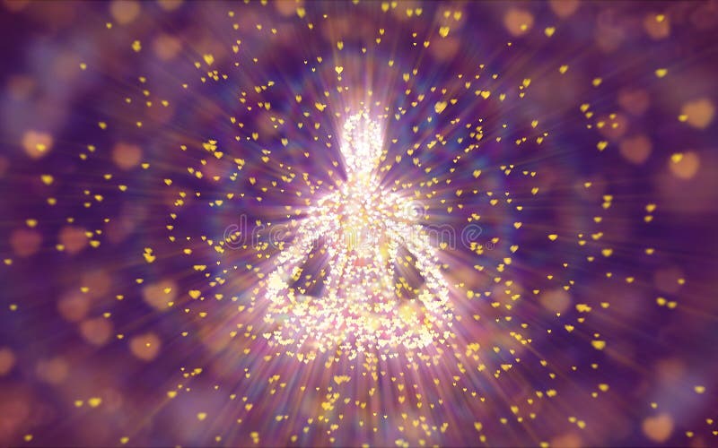 Buddha in a Meditative Pose. Vibrations of Energy and Rays of Light ...