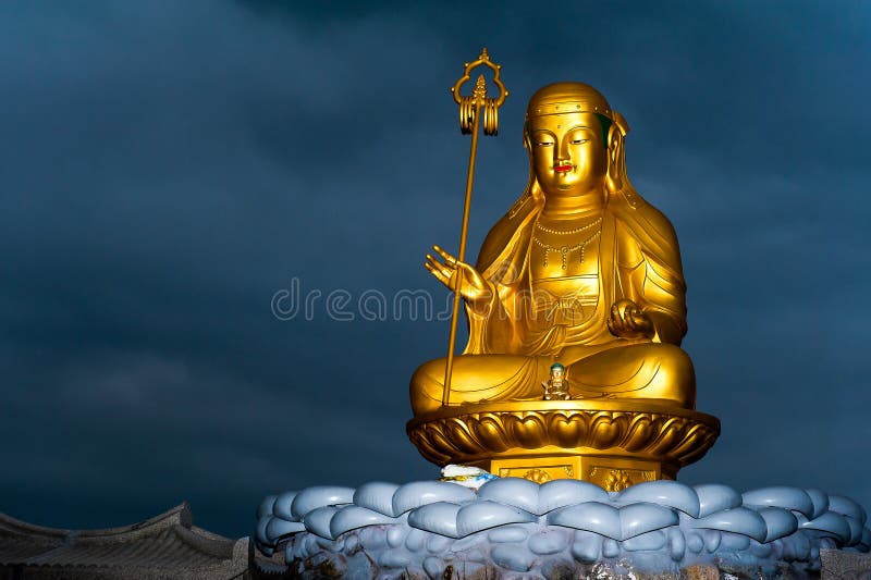 Buddha at night stock photo. Image of bronze, meditation - 37806206