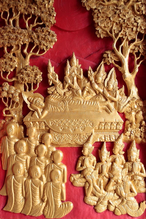Buddha s death stock image. Image of nirvana, carving - 16421025