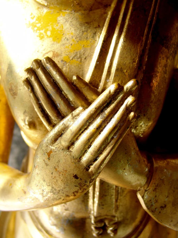 Buddha s Hands stock image. Image of gold, statue, religious - 1483949