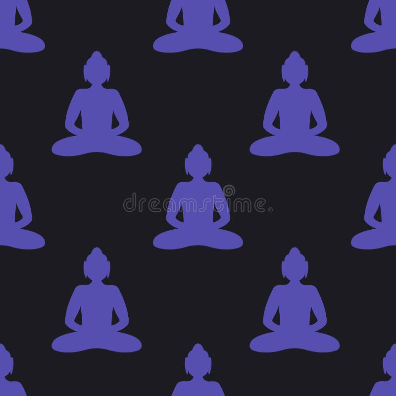 Buddha Seamless Pattern, Vector Illustration Stock Illustration ...