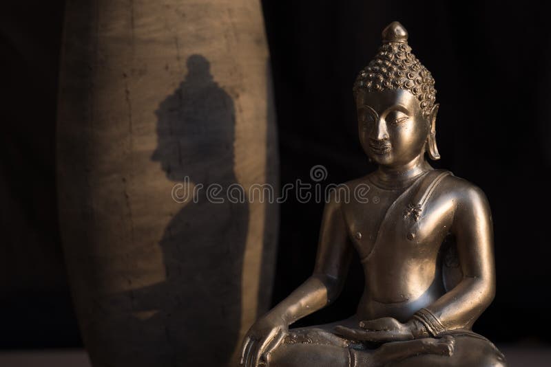 Buddha with Shadow in Light Stock Photo - Image of pray, buddhist: 62644062