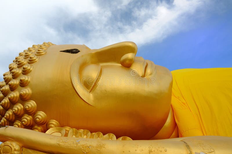 Buddha-a sleeping Buddha stock image. Image of landmarks - 19641943