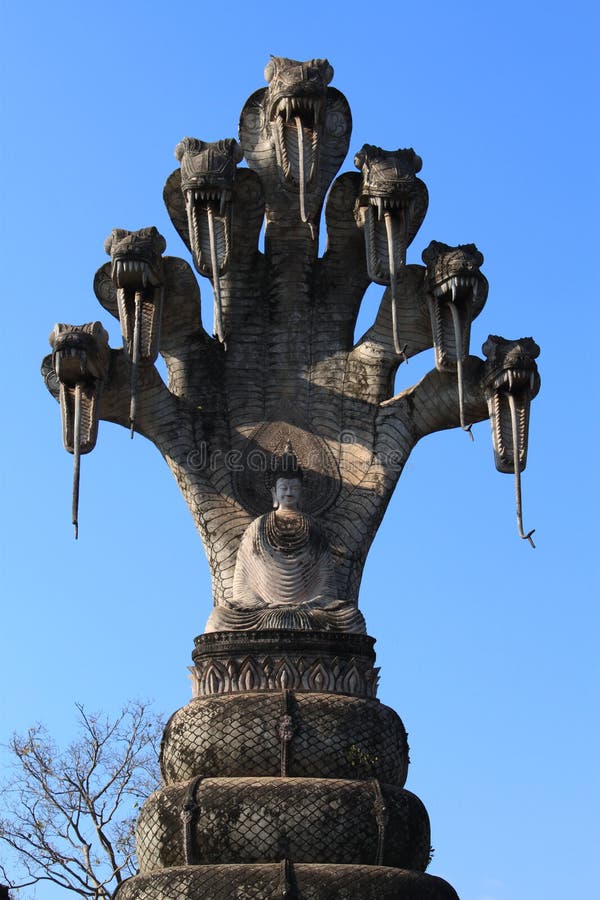 Buddha and snake statue stock photo. Image of sculpture - 23406772