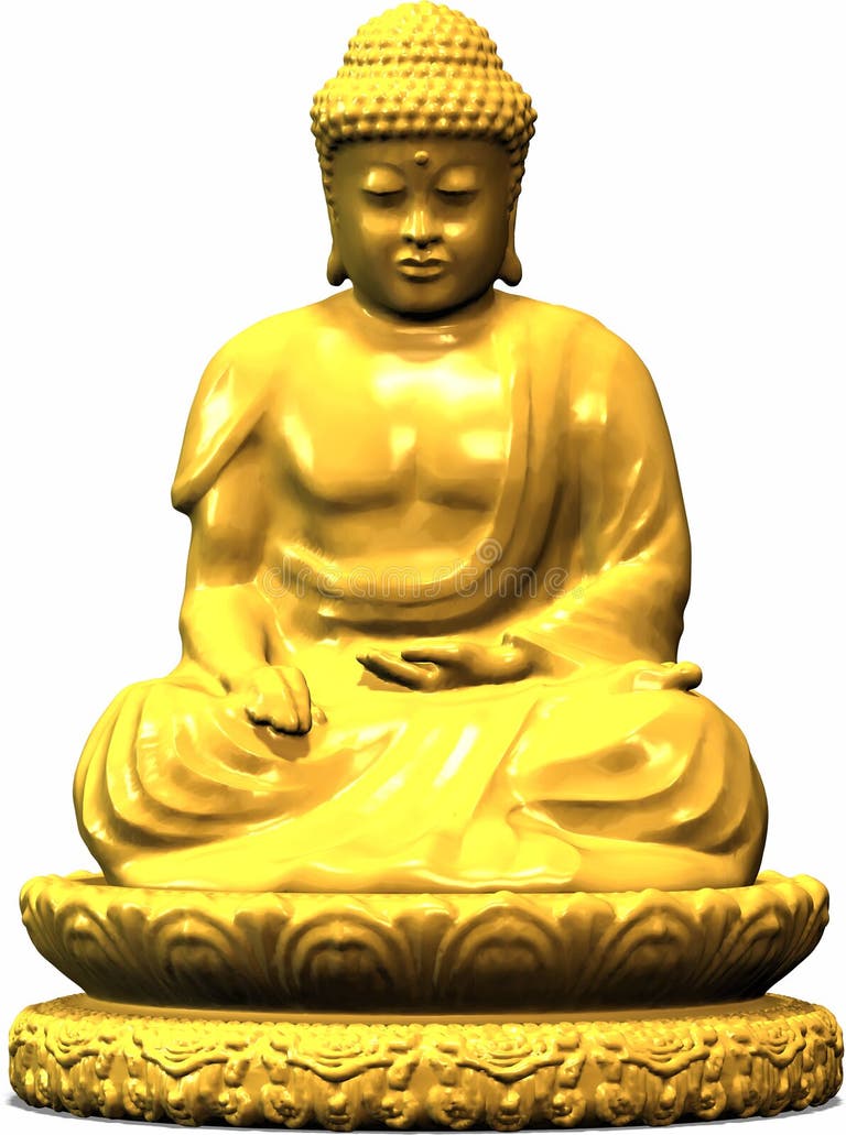Standing Buddha Statue Stock Illustrations – 307 Standing Buddha Statue ...