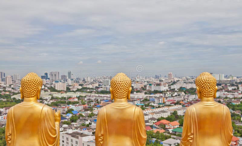 Buddha statue from behind stock photo. Image of sight - 21606364