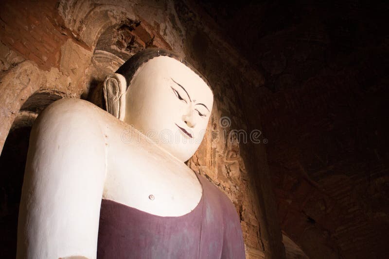 Buddha statue from below stock image. Image of ancient - 123282733