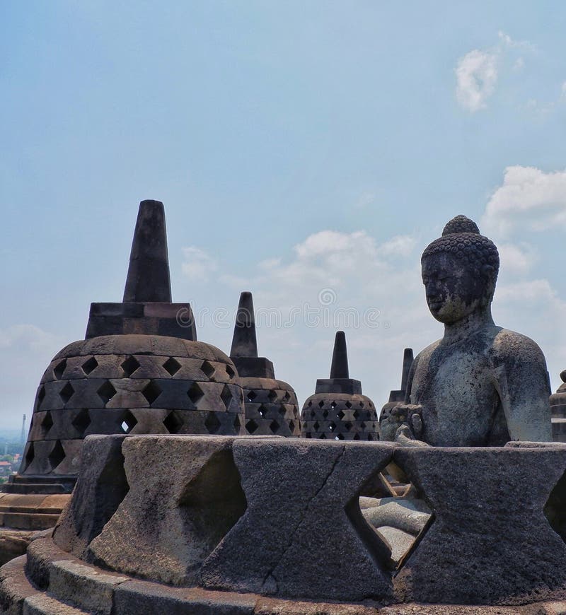 Buddha Statue in Borobudur Temple, Java Island, Indonesia. Stock Image ...