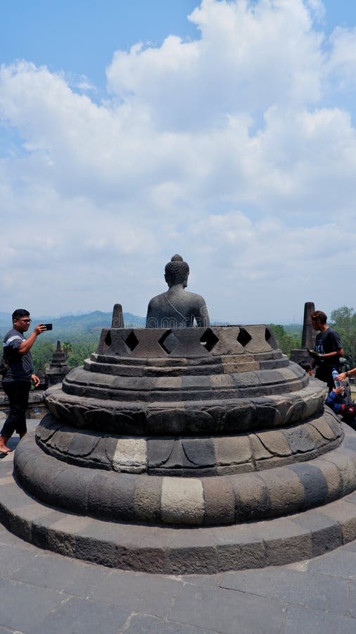 Buddha Statue in Borobudur Temple, Java Island, Indonesia. Editorial ...