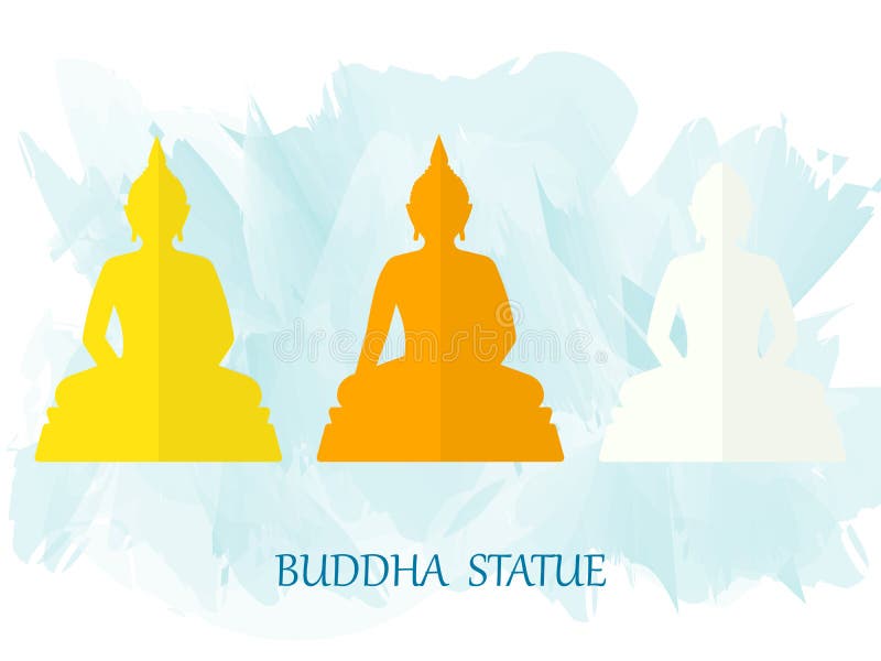 Buddha Statue,buddhist Holy Day Stock Vector - Illustration of thailand ...